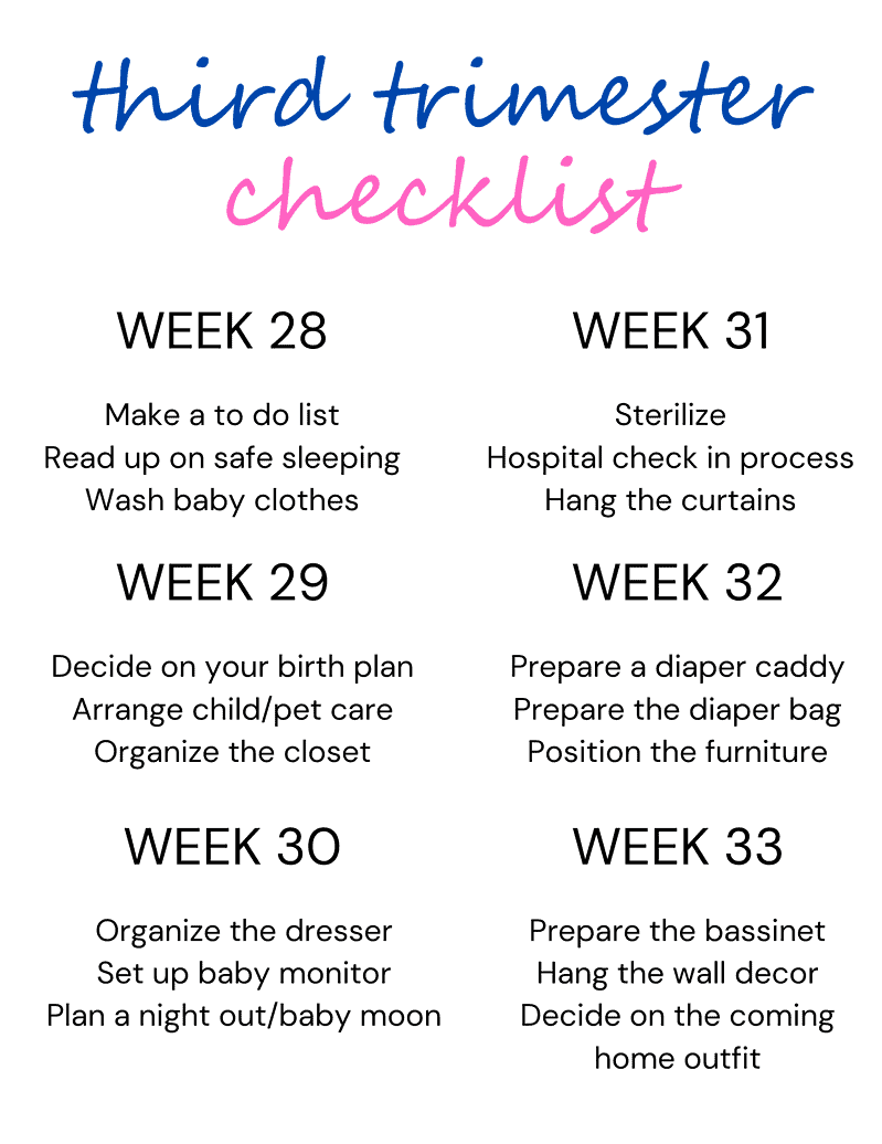 Your Complete Third Trimester Checklist: Ready, Set, Baby! | Bump To ...